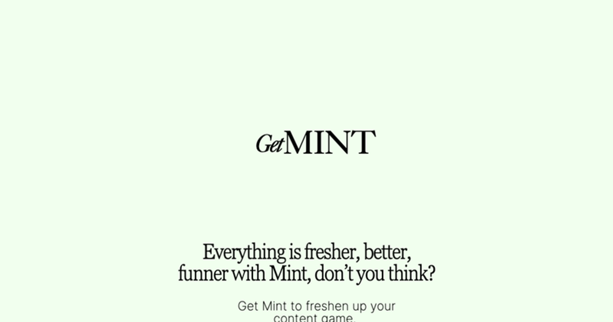 Get Mint